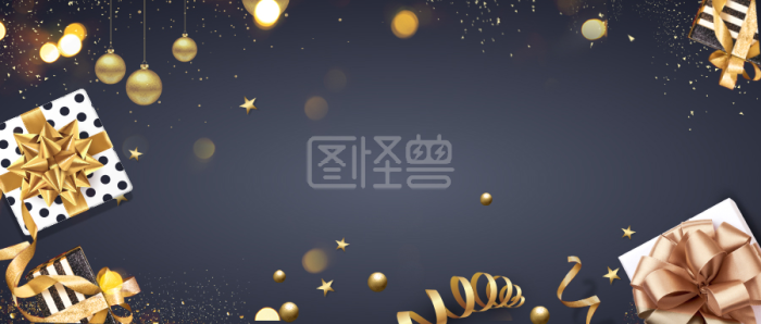 图怪兽原创元素 质感梦幻 圣诞节场景 质感元素-背景素材图片-图怪兽