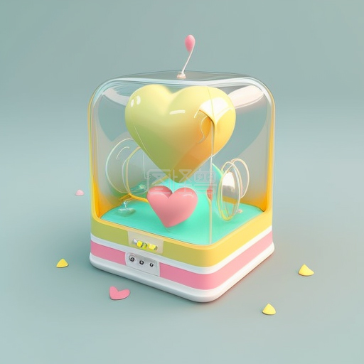 礼物创意类3D立体 520节日AIGC数字作品素材-背景素材图片-图怪兽